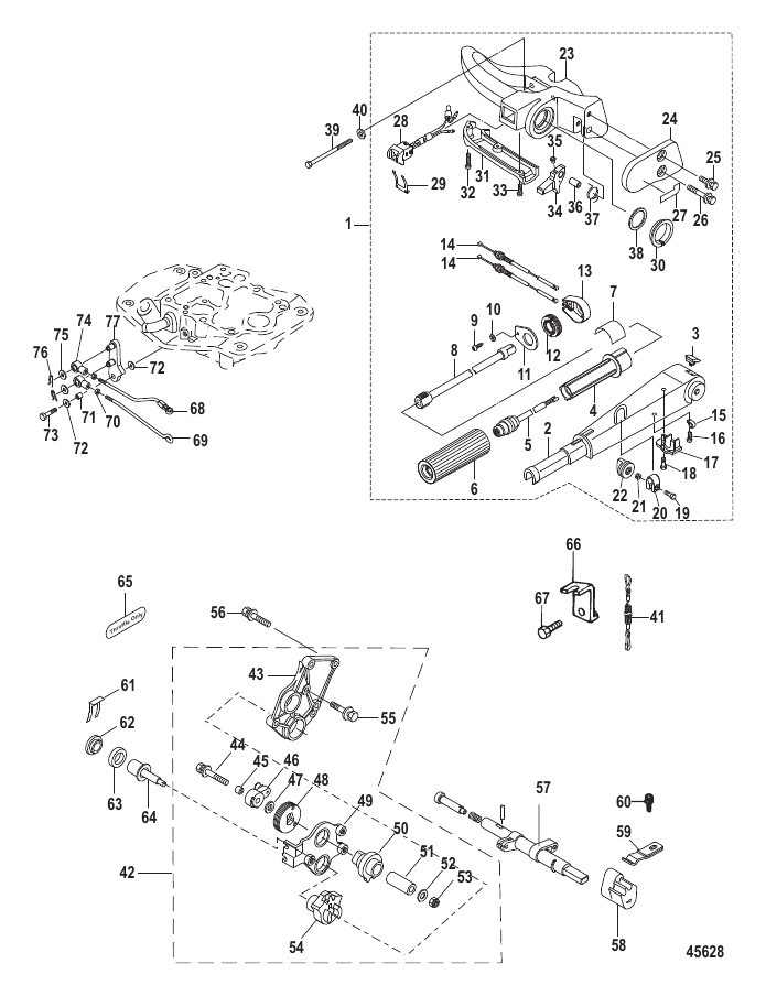 Tiller Handle Conversion Kit 25-30 Hp Manual - 8M0051061 - Serial Range ...